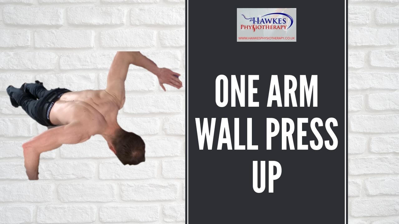 One arm wall press up
