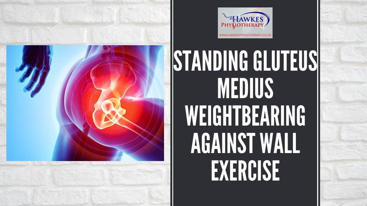 Standing Gluteus Medius weightbearing against wall exercise